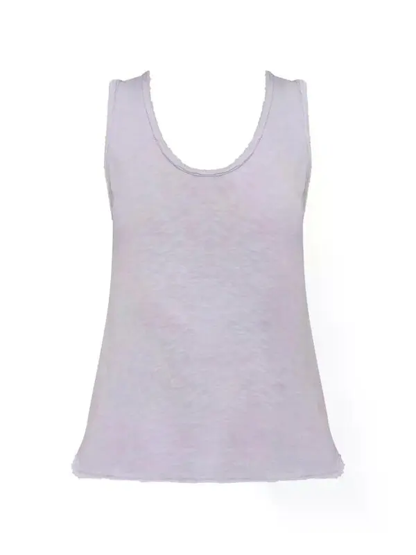 American Vintage Raw-edge Vest Top - Purple