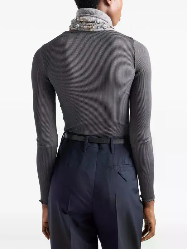 Prada Ribbed Knit Top