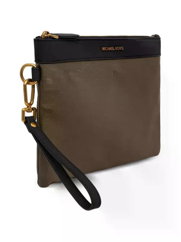 Michael Kors Brooklyn Logo-lettering Wristlet Clutch Bag