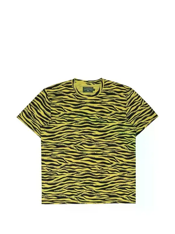 DENIM TEARS Zebra-print T-shirt - Yellow