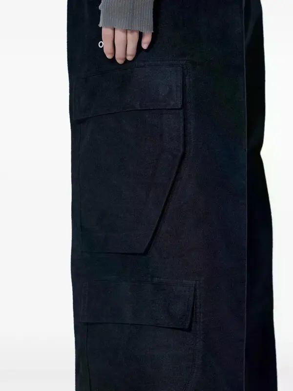 Rick Owens Wide-leg Cargo Pants With Drawstring Waistband - Black