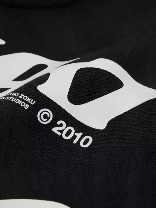 MKI MIYUKI ZOKU Logo-print Drawstring Hoodie - Black