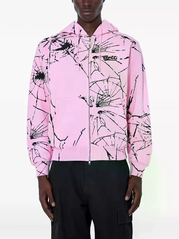 BOTT Shattered Print Zip-up Hoodie