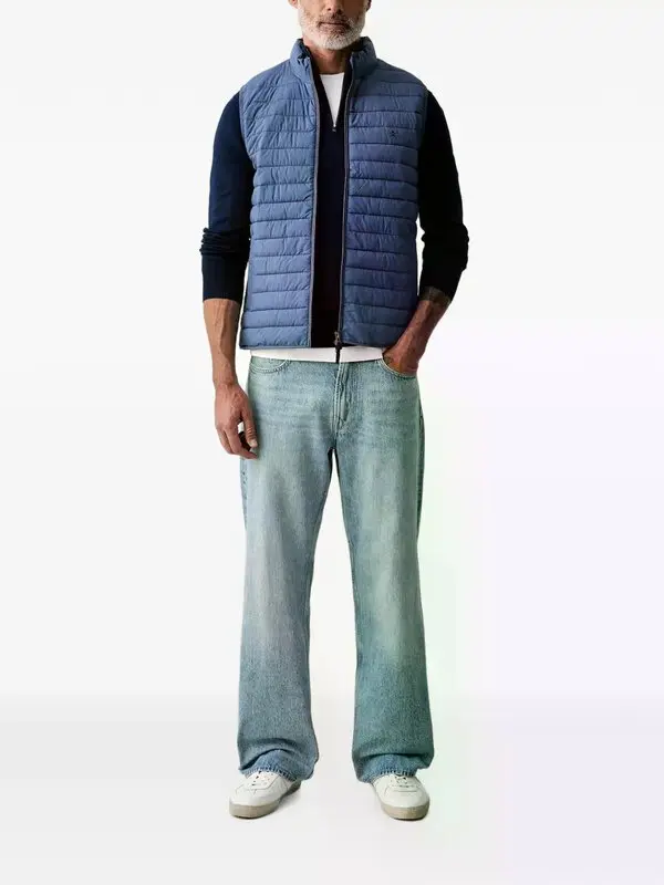 HACKETT LONDON Quarter-zip Embroidered-logo Sweater