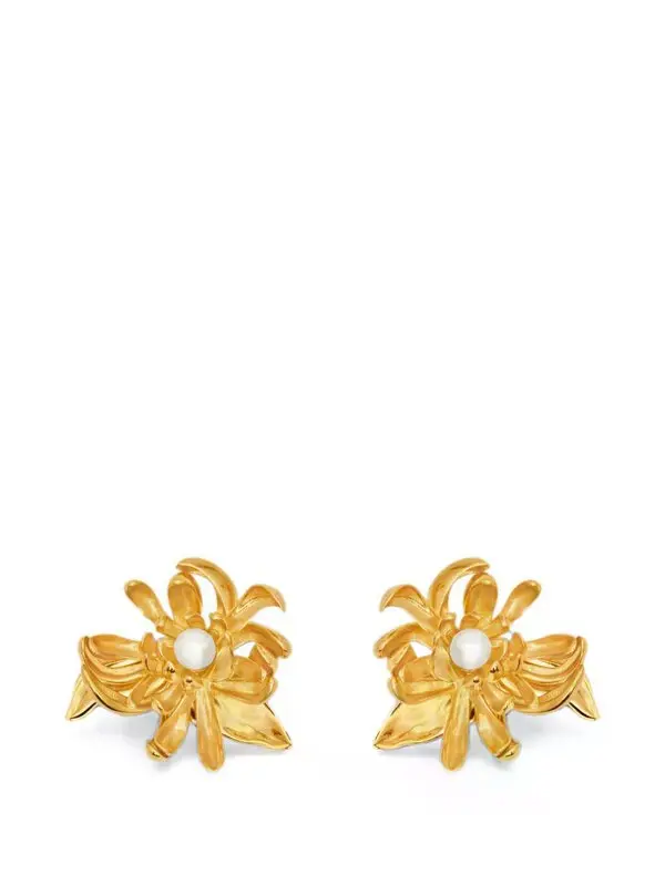 Oscar De La Renta Chrysanthemum Earrings