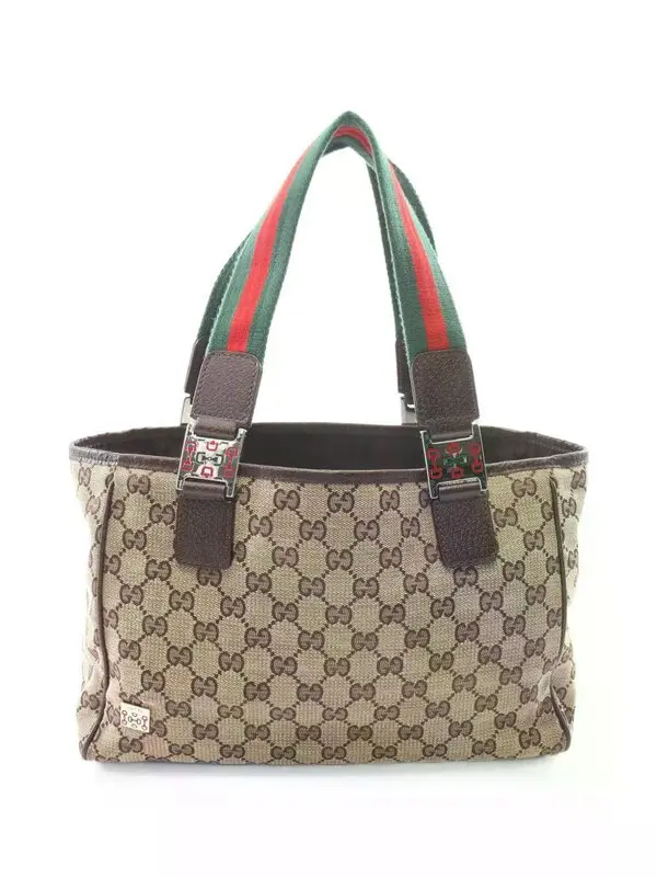Gucci Gg Canvas Horsebit Tote Bag