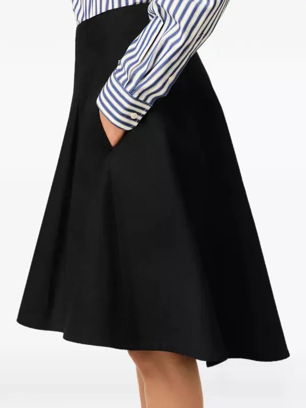 AMI Paris Midi A-line Cotton Skirt
