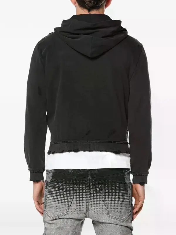 PURPLE BRAND Distressed Hoodie - Black