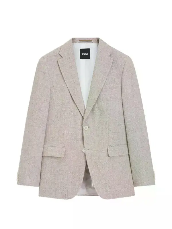 BOSS Marl-effect Single-breasted Blazer