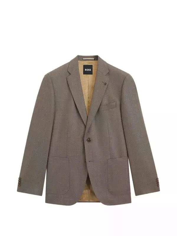 BOSS Textured-finish Single-breasted Blazer
