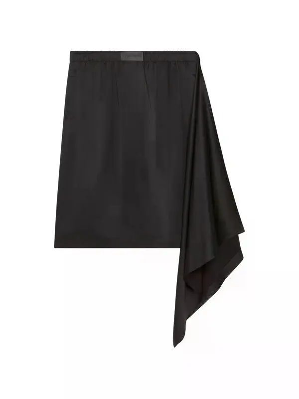 COURREGES Draped Satin Skirt - Black