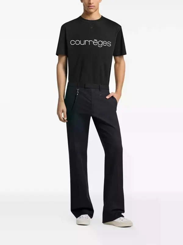 COURREGES Logo-print Oversized T-shirt