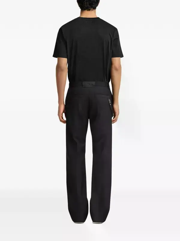 COURREGES Logo-print Oversized T-shirt - Black