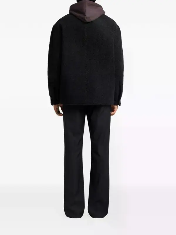 COURREGES Wool-blend Shirt Jacket - Black