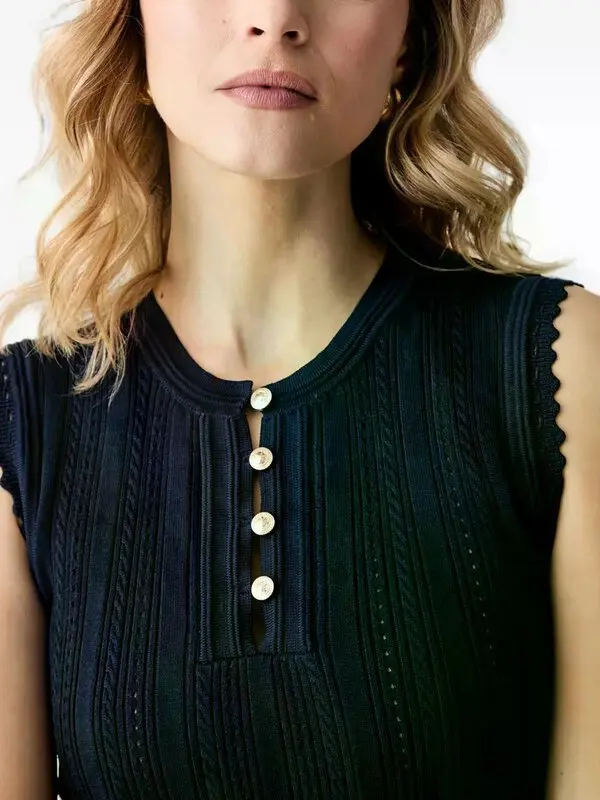 Guess Cable-knit Sleeveless Top