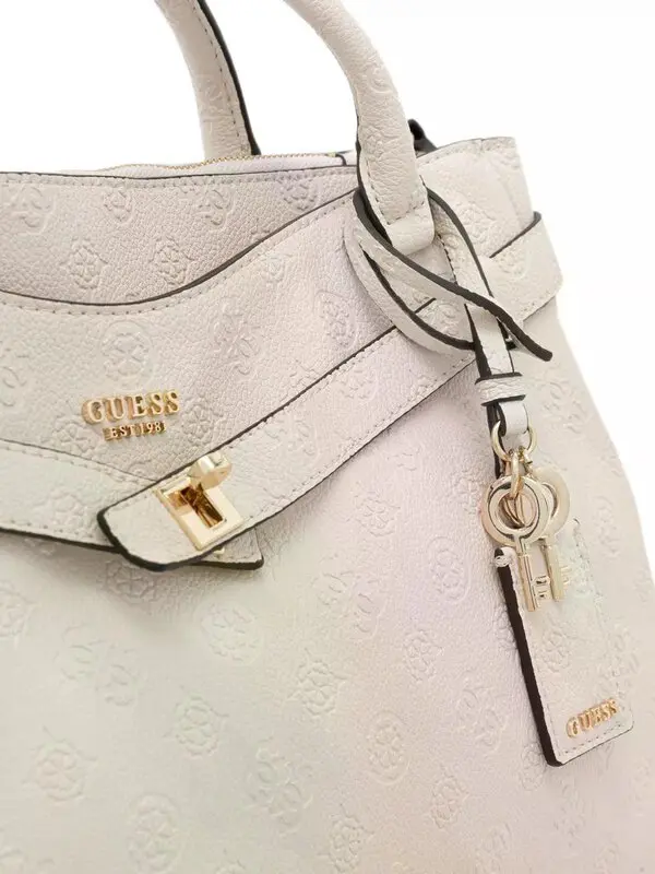 Guess Logo-embossed Padlock-detail Tote Bag