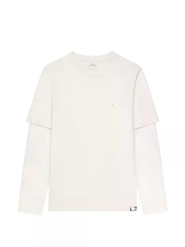 COURREGES Double-sleeve T-shirt - White