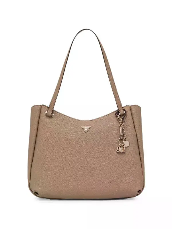 Guess Gilda Logo-plaque Saffiano-effect Tote Bag - Neutrals