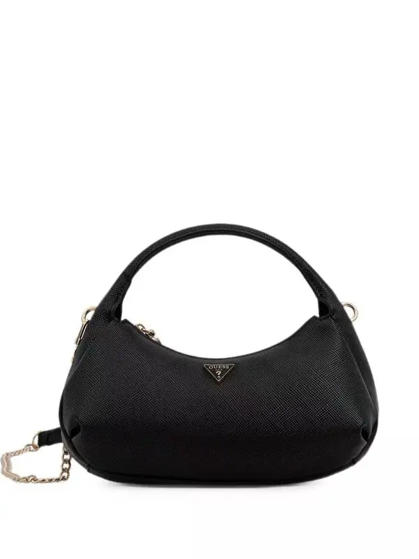 Guess Gilda Logo-plaque Chain-link Shoulder Bag - Black