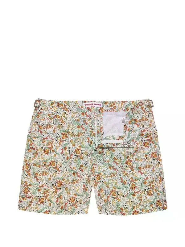 Orlebar Brown Bulldog Fairground Paisley-print Swim Shorts - White