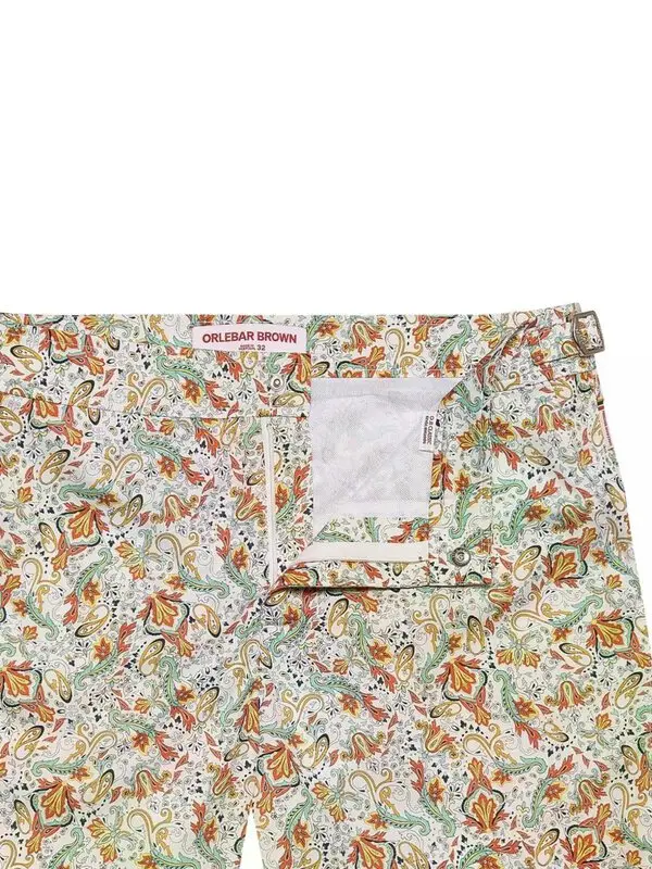 Orlebar Brown Bulldog Paisley Print Swim Shorts - White