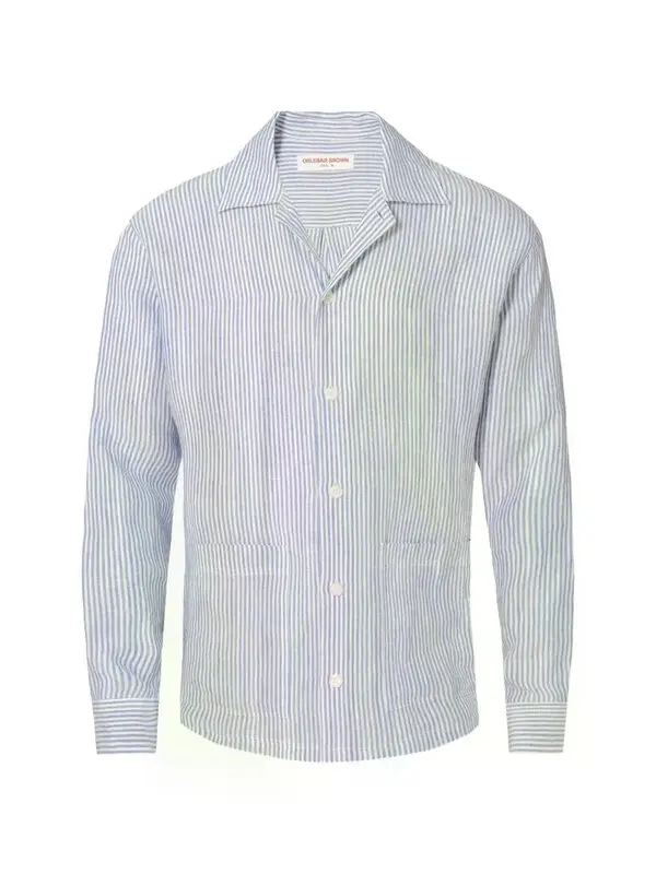 Orlebar Brown Soren Striped Hemp Jacket - White