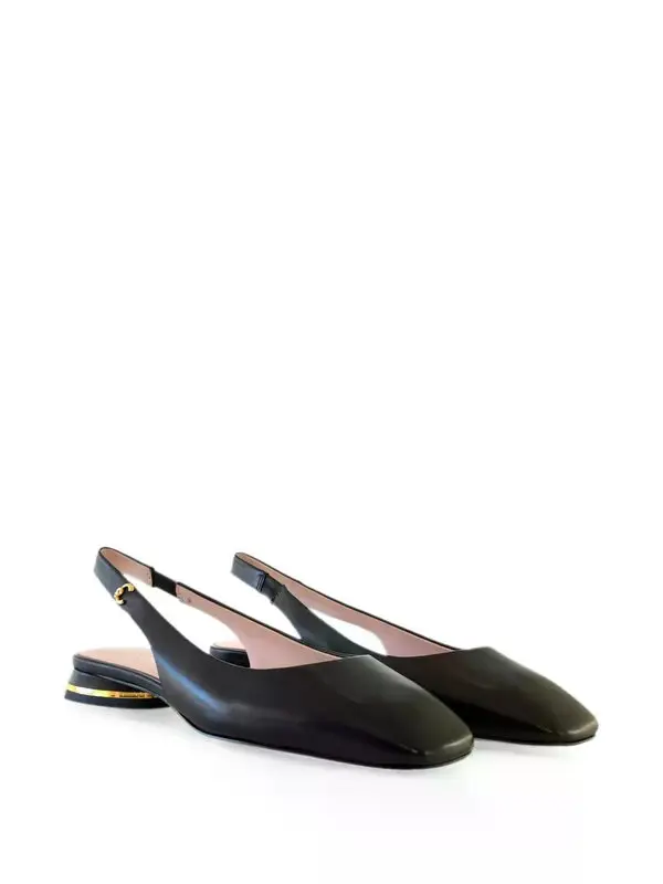 COCCINELLE Slingback Leather Ballet Flats