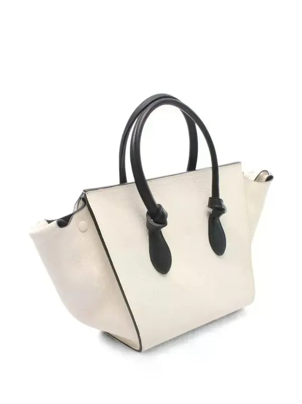 Celine 2000s Mini Tie Knot Tote Bag - White