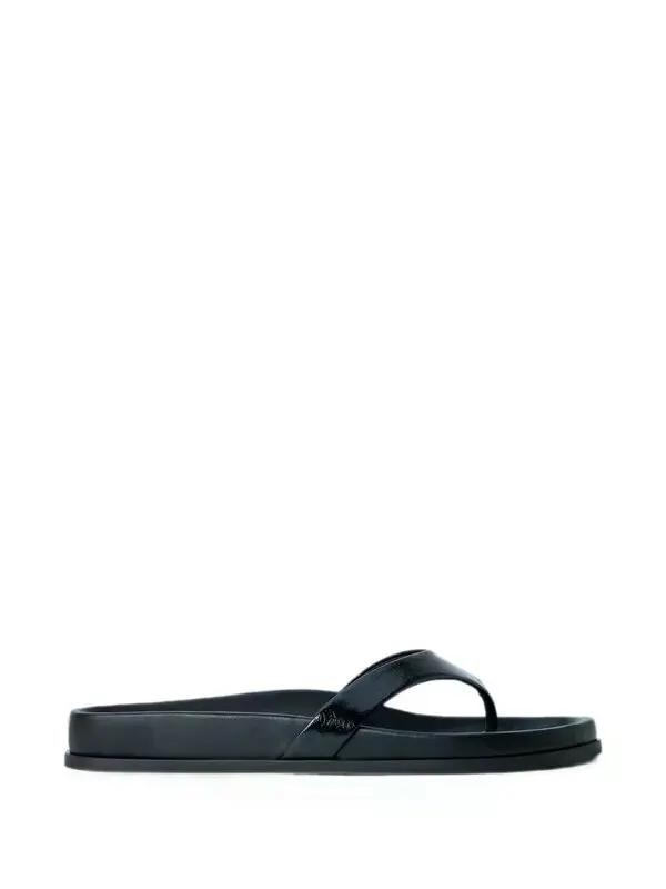 TOTEME Open-toe Leather Sandals - Black