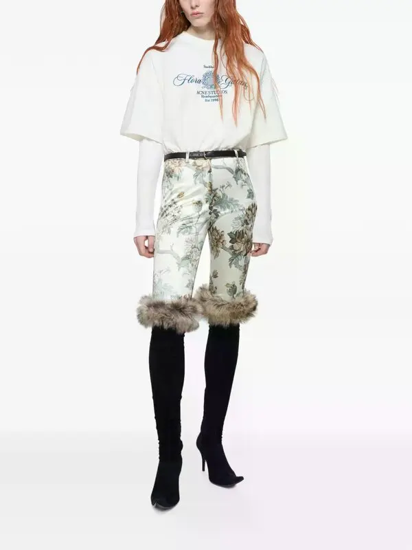 Acne Studios Embroidered T-shirt - Neutrals