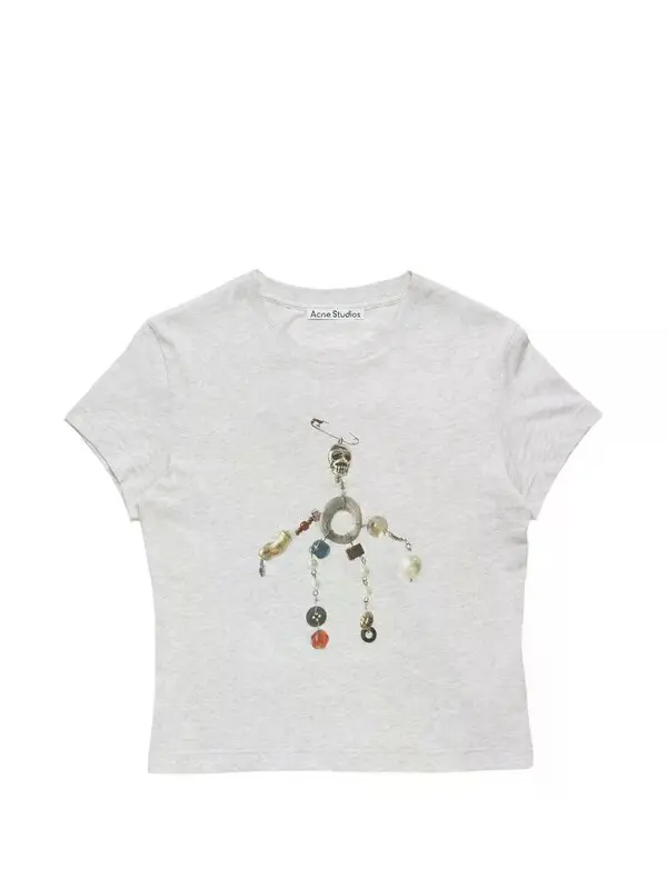 Acne Studios Fitted Graphic T-shirt - Grey