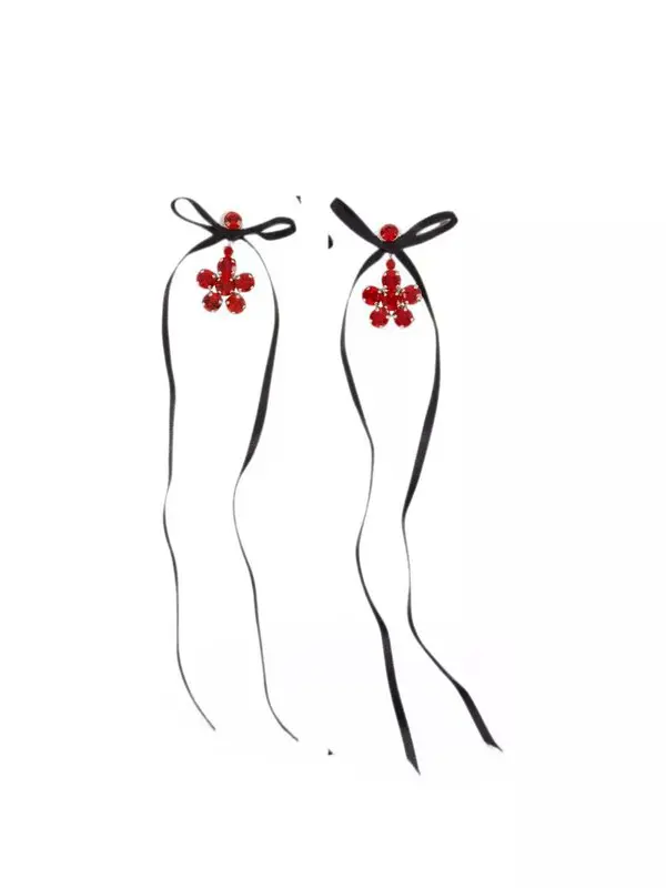 Simone Rocha Daisy Bow Earrings - Silver