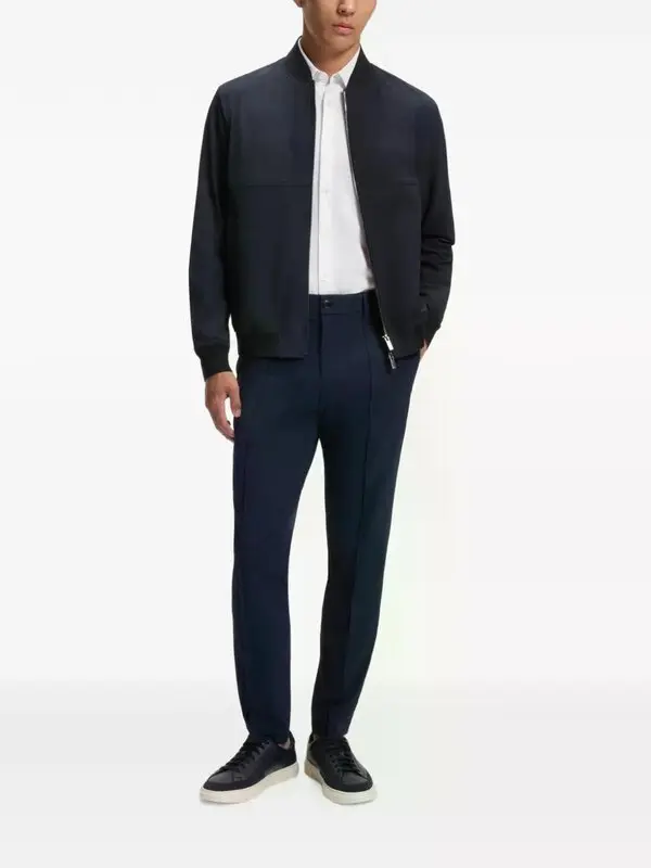 BOSS Slim-fit Jacket In Micro-patterned Stretch Fabric
