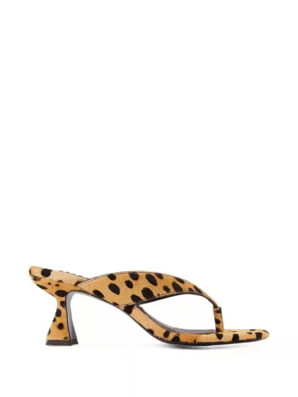 Cult Gaia Abi Leopard Print Sandals