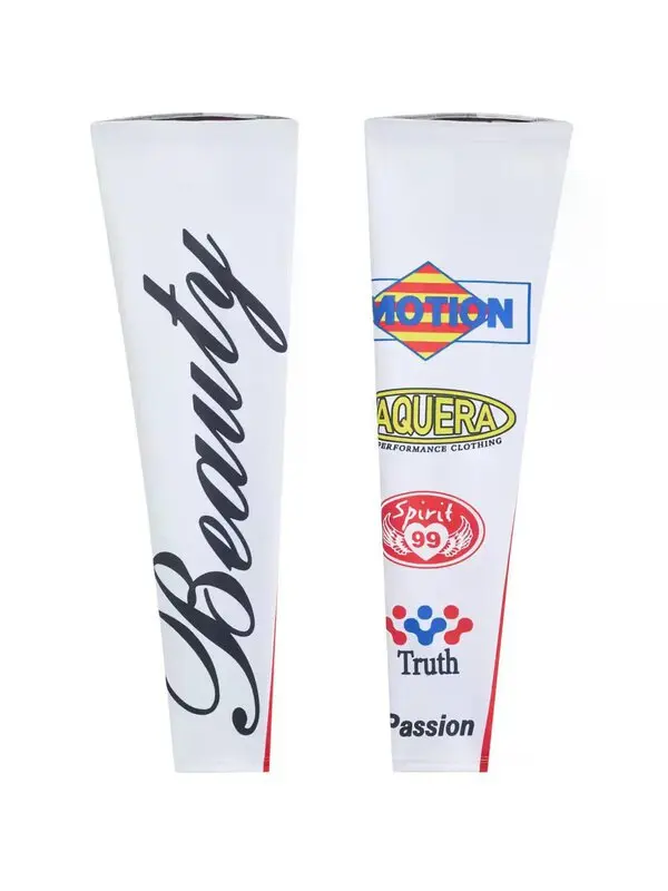 Vaquera Graphic Print Leg Warmers - White