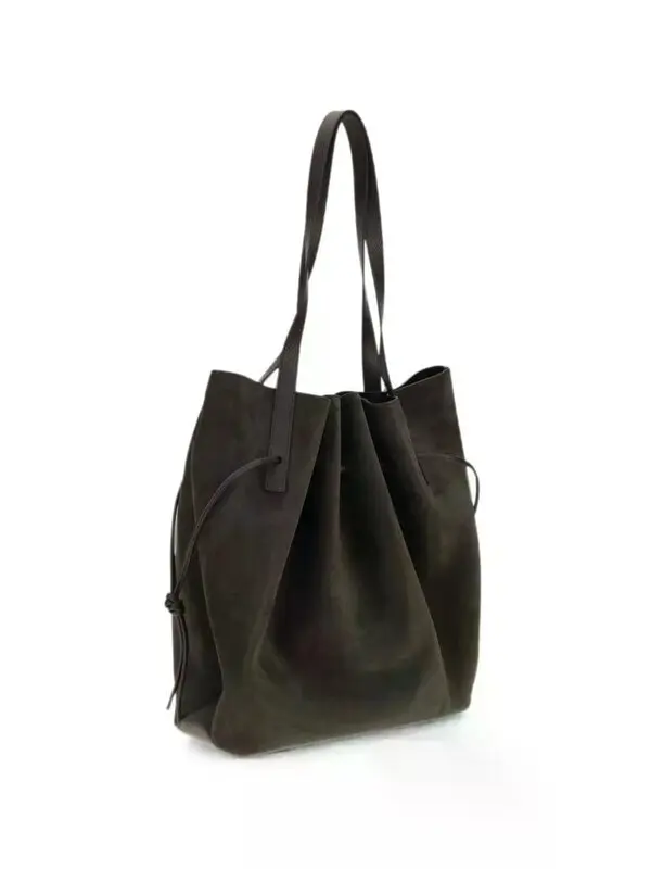 Yuzefi Scallop Drawstring Tote Bag - Brown