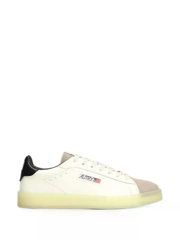 AUTRY Suede-panelled Logo-patch Sneakers - White