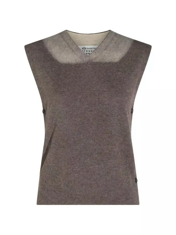MAISON MARGIELA Button-detail Sleeveless Top