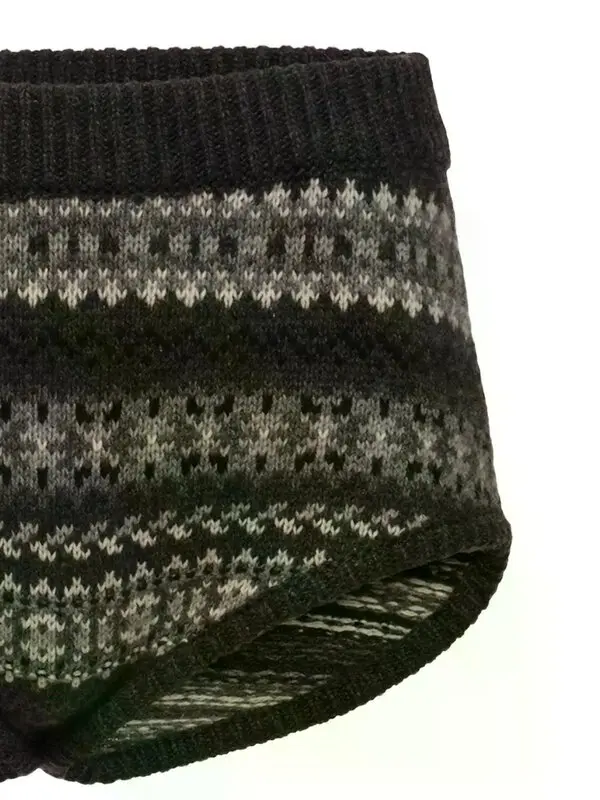 Magda Butrym Fair Isle Knit Shorts - Black