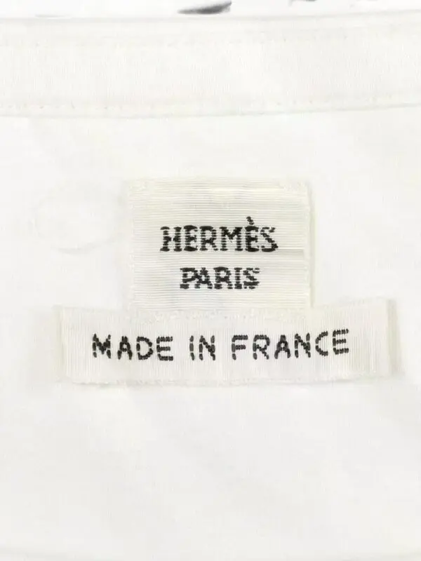 Hermès 2010s Embroidery Crew-neck T-shirt