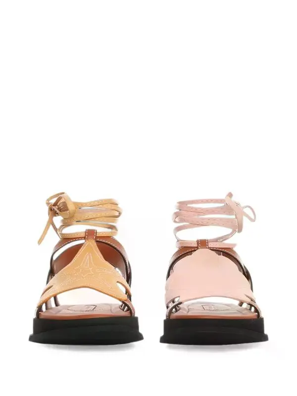 Zimmermann Lace-up Topstitch Sandals