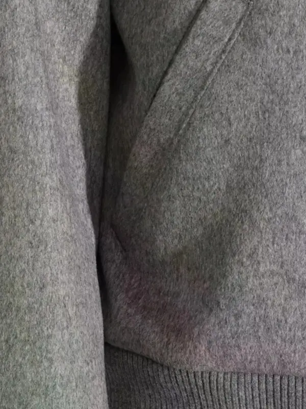 LARDINI Ribbed-trim Wool Bomber Jacket