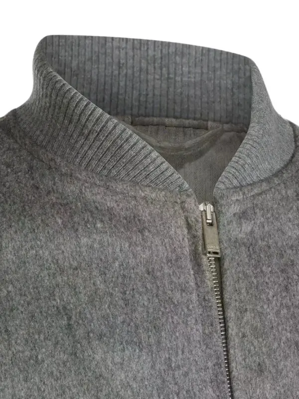 LARDINI Ribbed-trim Wool Bomber Jacket