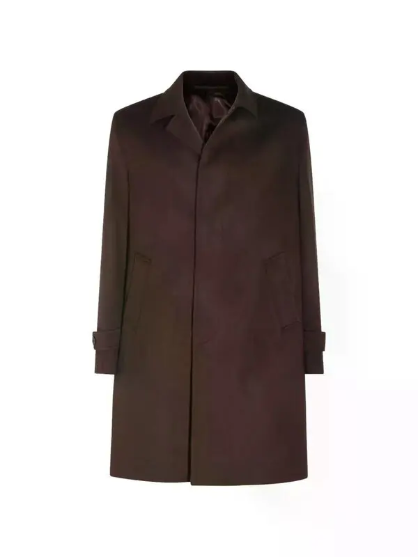 LARDINI Button-cuff Single-breasted Coat - Brown