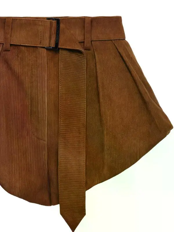 Magda Butrym Belted Pleated Shorts