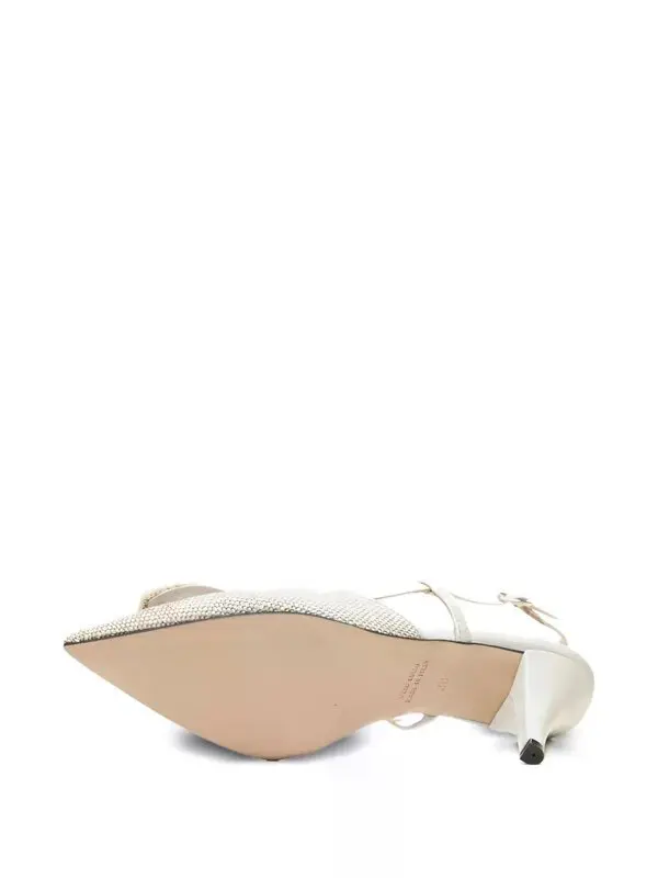 POCHE PARIS Textured Finish Buckle-detail Sandals