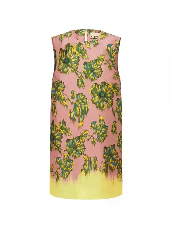 ALEMAIS Faye Floral-print Mini Dress - Pink