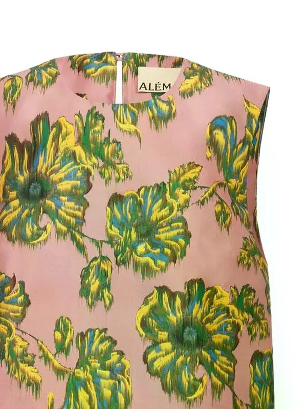 ALEMAIS Faye Floral-print Mini Dress - Pink