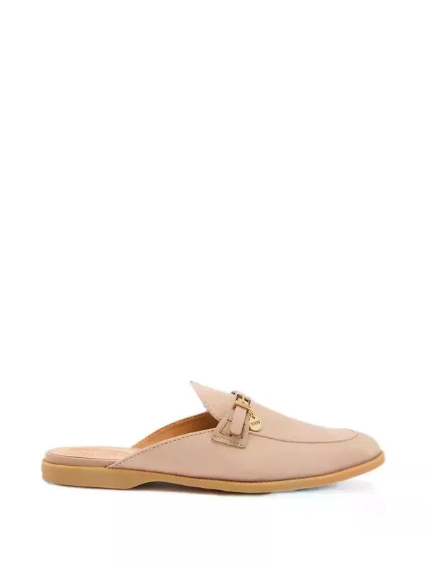 TOD'S Buckle-detail Logo-charm Mules - Pink