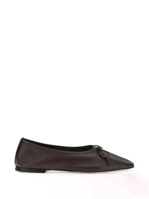 Dear Frances Gala Bow-detail Leather Ballet Flats